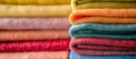 Pile Of Colorful Folded Fabrics Stock Illustration Illustration Of