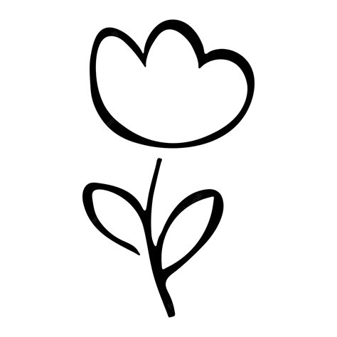 Simple Flower Clipart Outline Best Flower Site