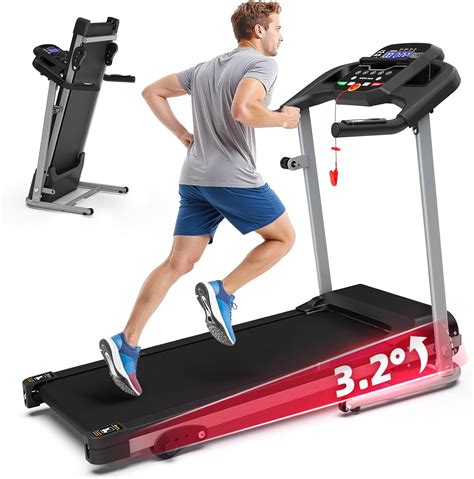 2 5HP Foldable Treadmill With Bluetooth Incline Compact Electric Running Machine Max Weight