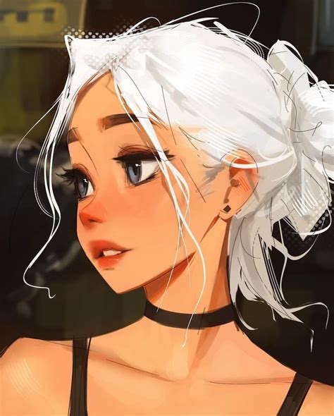 Samdoesarts Girl Cartoon Digital Portrait Art Girly Art Illustrations