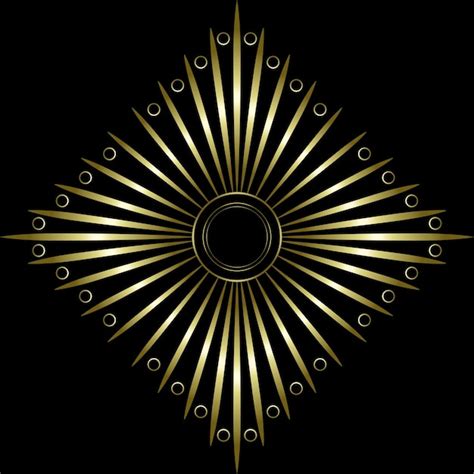 Premium Vector Abstract Luxury Geometric Design Element Golden Star On Black Background