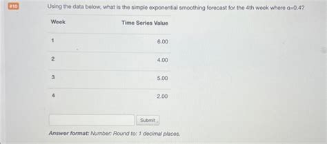 Solved Using The Data Below What Is The Simple Exponential Chegg