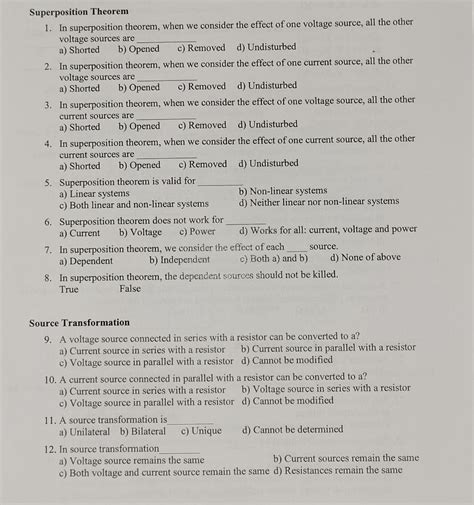 Solved Superposition Theorem 1 In Superposition Theorem