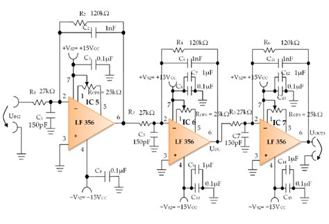 Electronic Scheme Of The Common Mode Output Amplifier Electronic Module Download Scientific