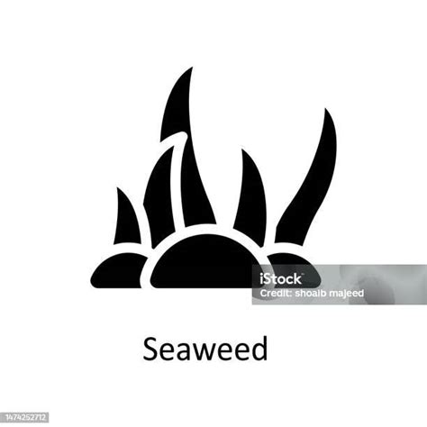 해초 벡터 솔리드 아이콘입니다 간단한 스톡 일러스트 스톡 0명에 대한 스톡 벡터 아트 및 기타 이미지 0명 개념 건강관리와 의술 Istock