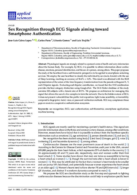 Pdf Sex Recognition Through Ecg Signals Aiming Toward Smartphone Authentication Pdf Sex Recognition Through Ecg Signals Aiming Toward Smartphone Authentication