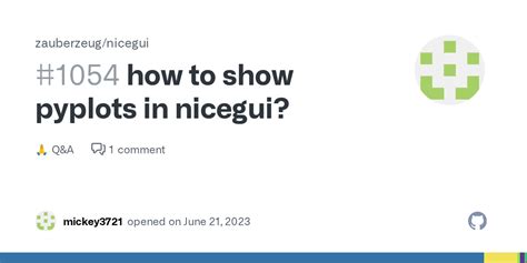 How To Show Pyplots In Nicegui · Zauberzeug Nicegui · Discussion 1054
