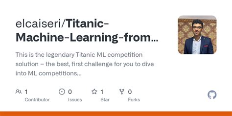 Github Elcaiseri Titanic Machine Learning From Disaster This Is The Legendary Titanic Ml
