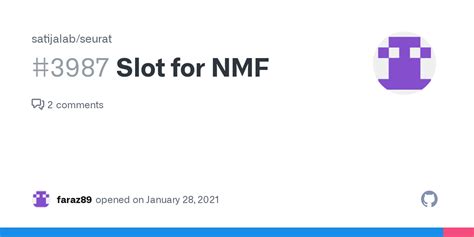 Slot For Nmf · Issue 3987 · Satijalabseurat · Github