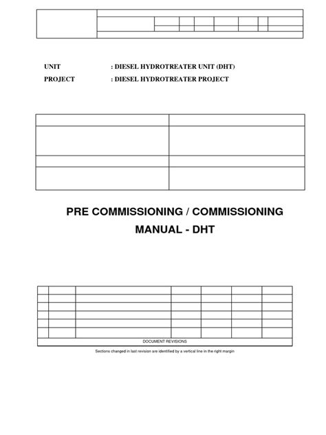 Precommissioning Manual Dhdt Rev 0 Pdf Pump Valve