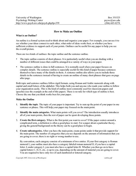 Effective Outline Template