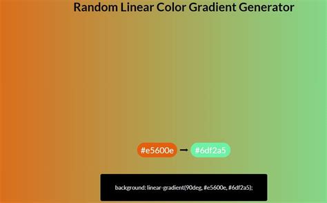 Random Linear Color Gradient Generator In Vanillajs With Source Code Sourcecodester