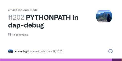 Pythonpath In Dap Debug · Issue 202 · Emacs Lspdap Mode · Github