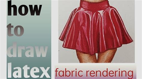 How To Draw Latex Fabric Rendering Fashion Illustration Full