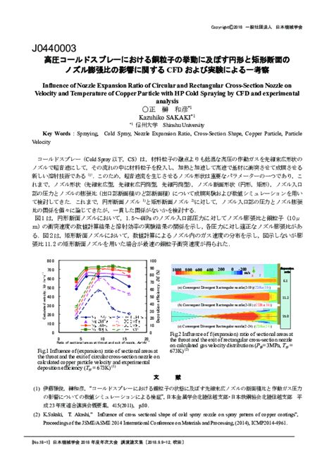 Pdf Influence Of Nozzle Expansion Ratio Of Circular And Rectangular Cross Section Nozzle On