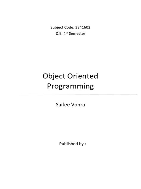 Unit 1 Oop Basics Pdf Object Oriented Programming Class Computer