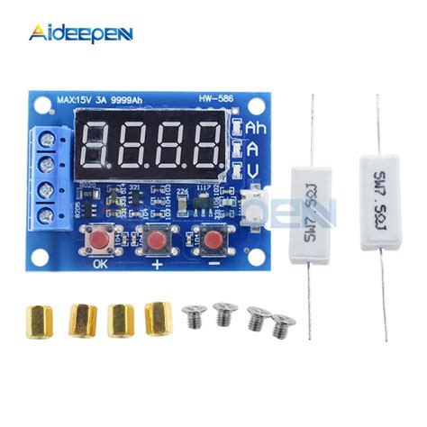 배터리 용량 테스터 모듈 Zb2l3 Led 디지털 리튬 이온 18650 외부 부하 배터리 방전 테스트 분석기 마이크로 Usb전압계 Aliexpress