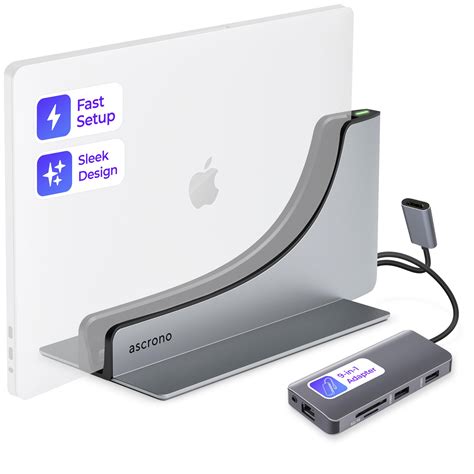 Ascrono Dock Adapter Bundle For 14 Apple Macbook Pro Docking Station Dual
