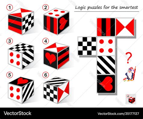Logic Puzzle Game For Smartest Need To Find The Vector Image