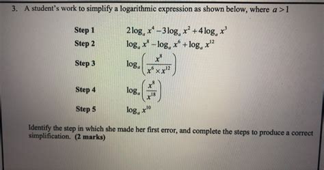 solved 1 rewrite the following as a single logarithm log