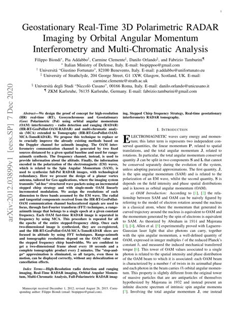 pdf geostationary real time 3d polarimetric radar imaging by orbital