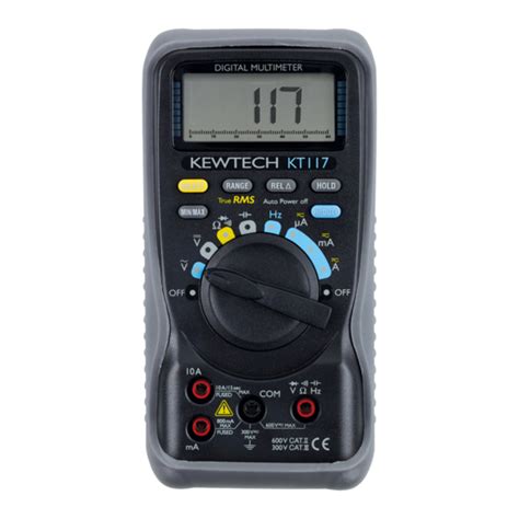 Kewtech Kt117 Instruction Manual Pdf Download Manualslib