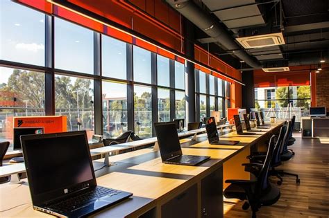 Premium Photo Explore The Streamlined Functionality Of Workspace Generative Ai