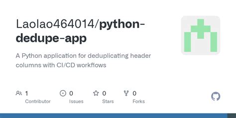 Github Laolao464014python Dedupe App A Python Application For