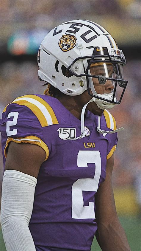 Justin Jefferson Tuff Flick Lsu Football Football Wallpaper Football