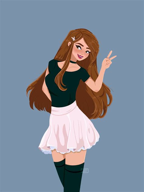 Anime Girl Peace Sign By Christa Maese On Dribbble