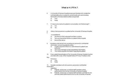 Understanding Hipaa Pre Test Presentation Activities And Post Test