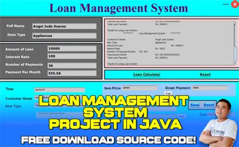 Loan Management System Project In Java With Source Code Free