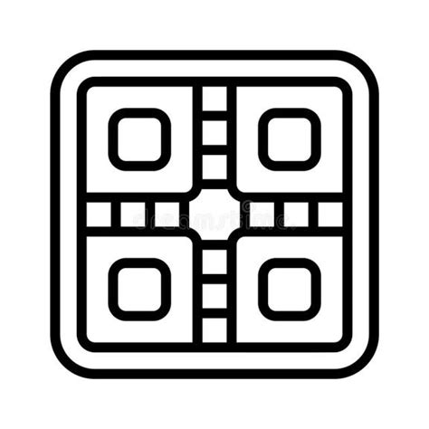 Icon Of A Board Game With Colorful Tiles For Fun Activities Stock Vector Illustration Of