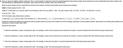 Solved Texts Here Is A Case Of An Addition Problem Solved By A First