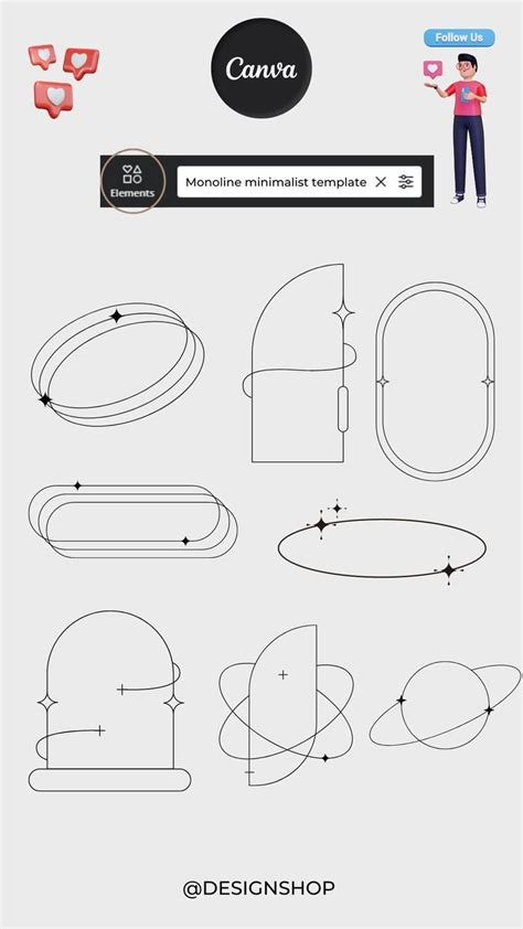 Canva Aesthetic Elements Keywords Designshop Lesetagebuch Muster Grafik Keyword Elements