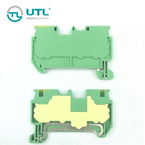 DIN Rail Type Earth Spring Loaded Line Up Terminal Block China Terminal Block Connector And