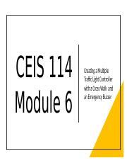 CEIS114 Project Template Module 6 2 Pptx CEIS 114 Module 6 Creating A Multiple Traffic Light