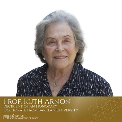 Congratulations ﻿to Prof Ruth Arnon Upon Receiving An Honorary Doctorate From Bar Ilan