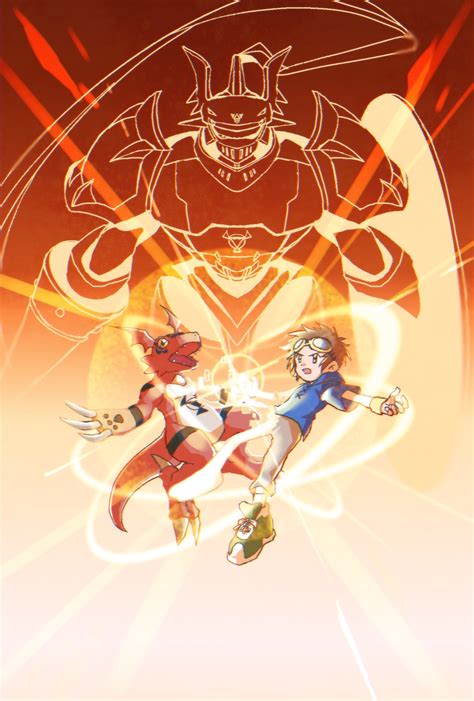 Dukemon Guilmon And Matsuda Takato Digimon And More Drawn By Megane Mochi Danbooru