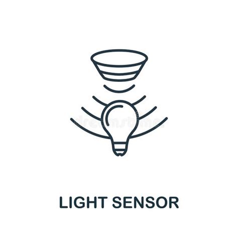 Light Sensor Outline Icon Thin Line Style From Sensors Icons Collection Stock Illustration