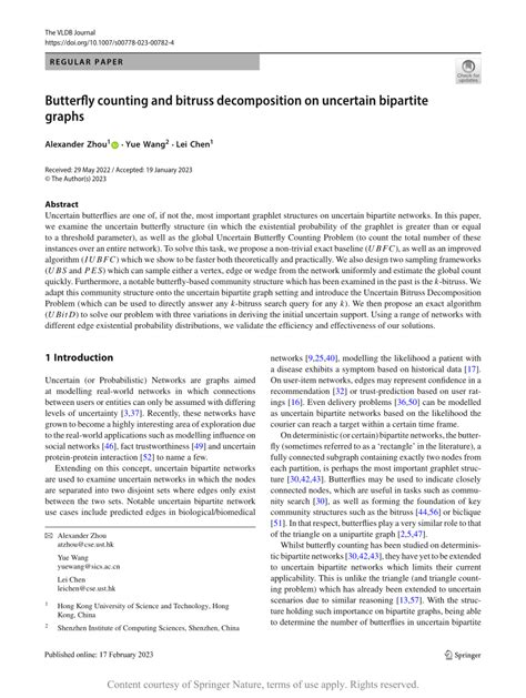 pdf butterfly counting and bitruss decomposition on uncertain bipartite graphs