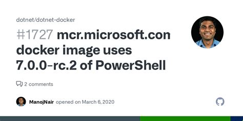 dotnet core sdk 3 1 docker image uses 7 0 0 rc 2 of powershell · issue 1727