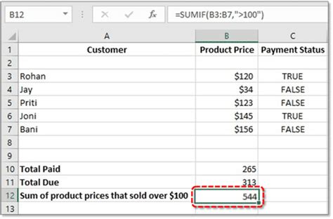 Excel Tips How To Use SUMIF Function In Excel With Pictures