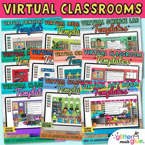 Virtual Classroom Background Bundle 10 Bitmoji® Templates