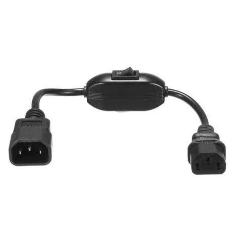سعر Generic Power Extension Cable Iec 320 C14 To C13 Pdu Ups Power Cord Cable W Switch 30cm فى