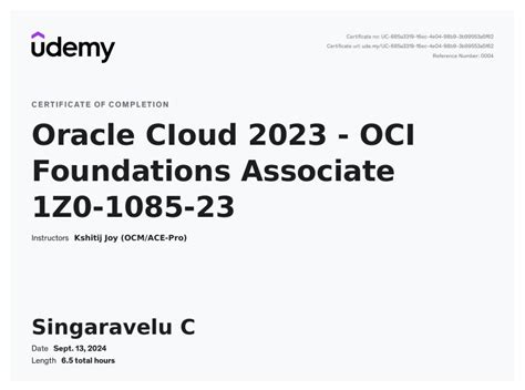 Singaravelu C On Linkedin Ocicertified Cloudinfrastructure
