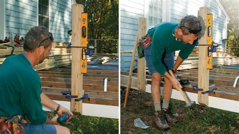 How To Mount Guardrail Posts On A Deck Securely Fine Homebuilding