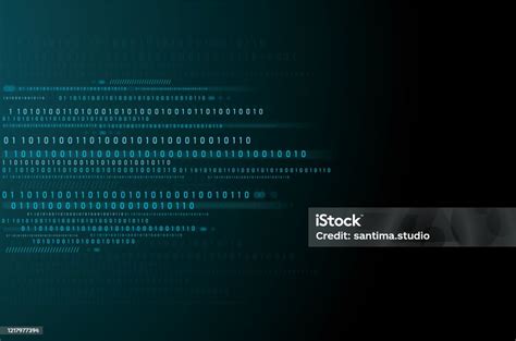 추상 기술 배경 바이너리 데이터 및 스트리밍 바이너리 코드 배경 벡터 일러스트 Eps10 0에 대한 스톡 벡터 아트 및 기타 이미지 Istock