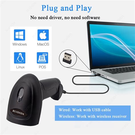 1d 2d Wireless Bar Code Scanner Bluetooth Portable Grandado