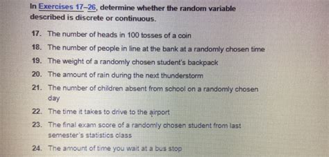 Solved In Exercises 17 26 Determine Whether The Random